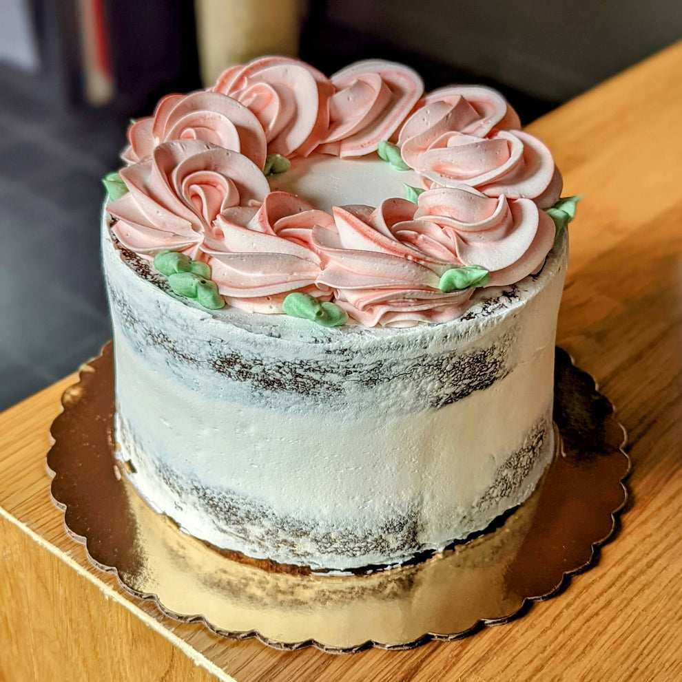 Naked Floral Cake (Gluten Free Available) – Vegan East